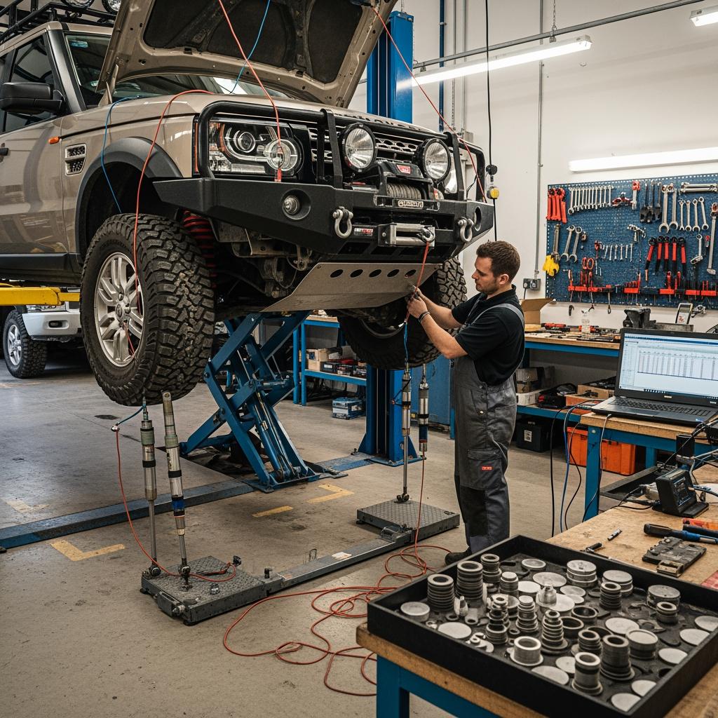 Off-Road Monotube Dampers for Land Rover Discovery in Industrial Use